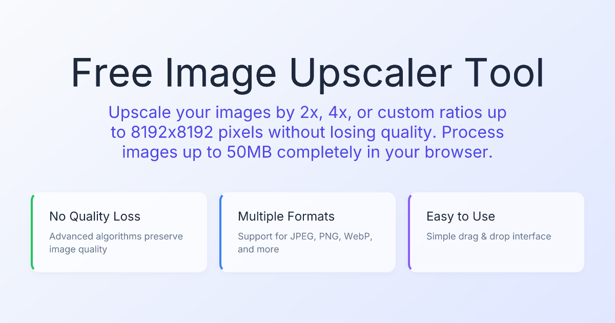 Free Online Image Upscaler - Enlarge Images Without Quality Loss
