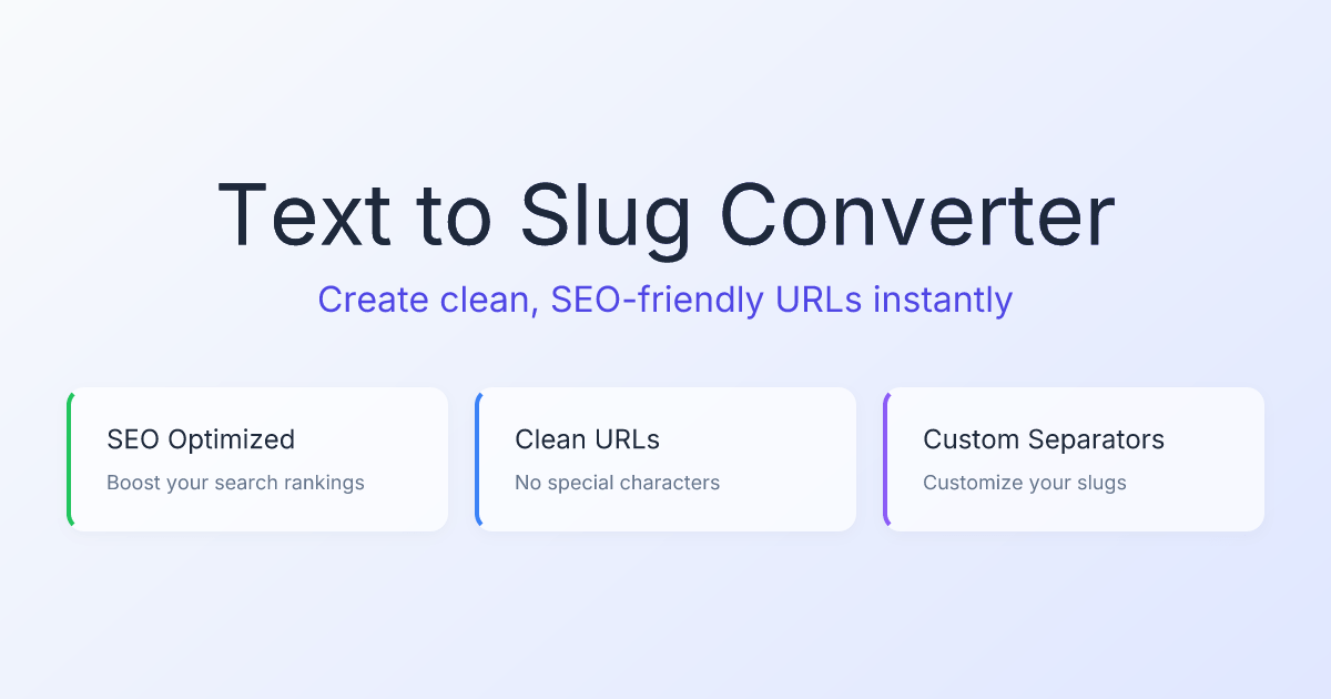 Text to Slug Generator - Free Online URL Slug Maker | Create SEO ...